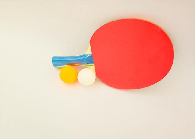 Color Handle Table Tennis Rackets With Reverse Rubber 1.5mm #2 Orange ...