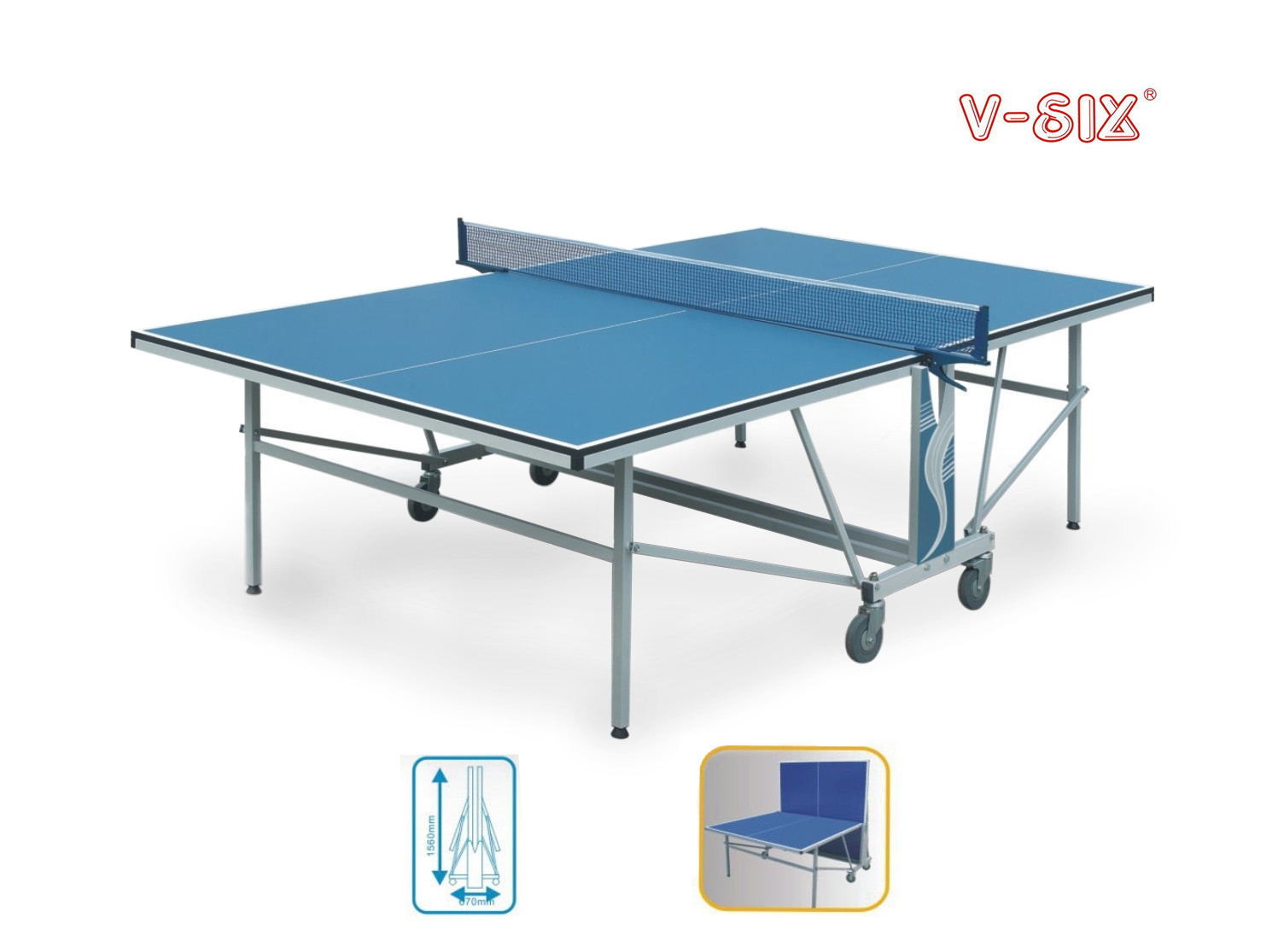 Easy Installation Foldable Table Tennis Table Double Folding For ...