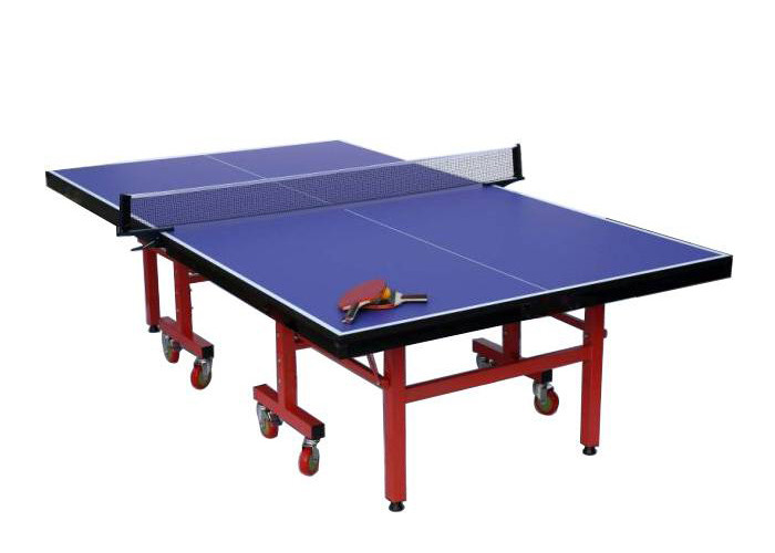Standard Size Competition Table Tennis Table Portable Red Leg Color For ...