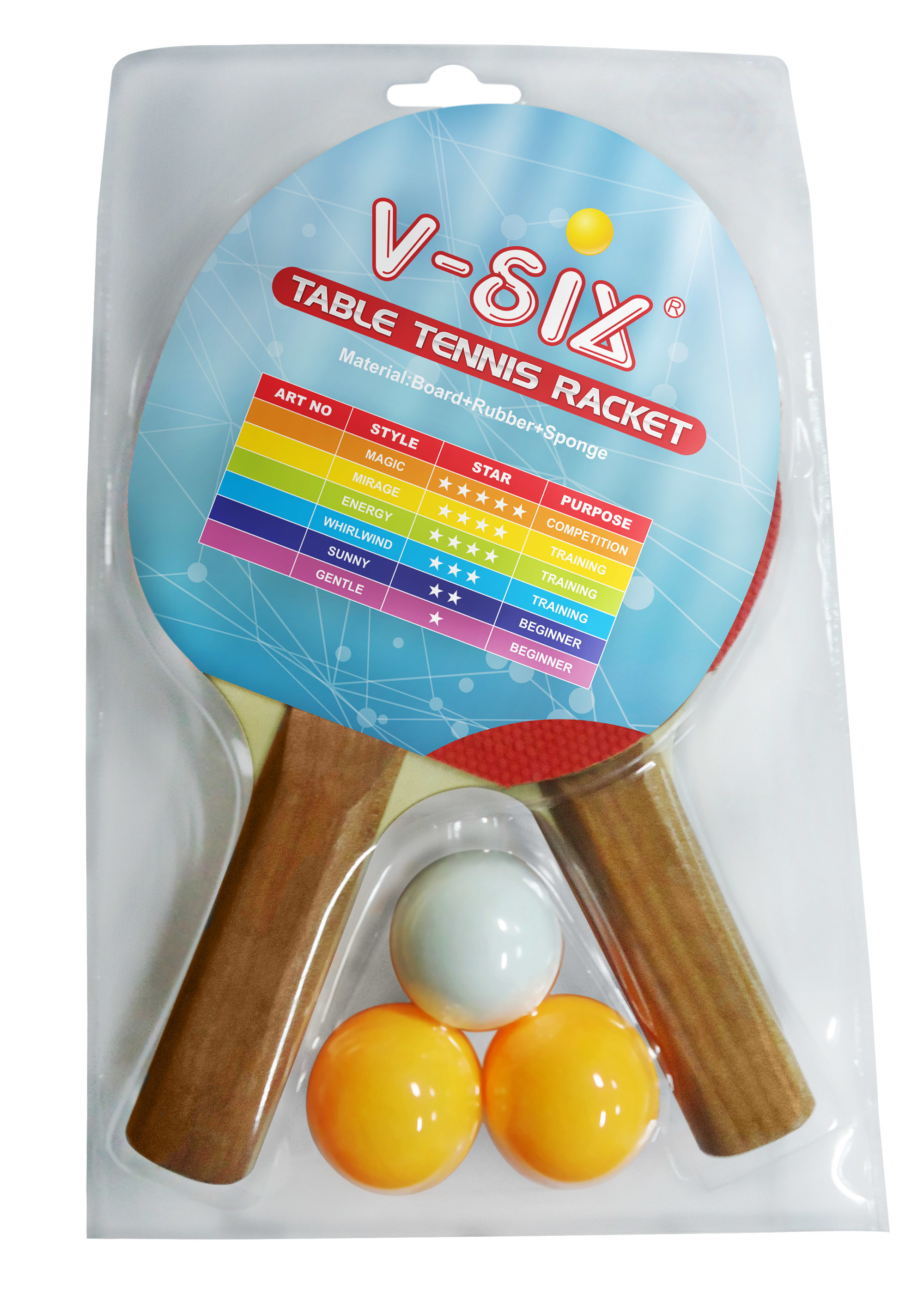 Professional Table Tennis Bats With Pimple Out , Custom Ping Pong Balls ...