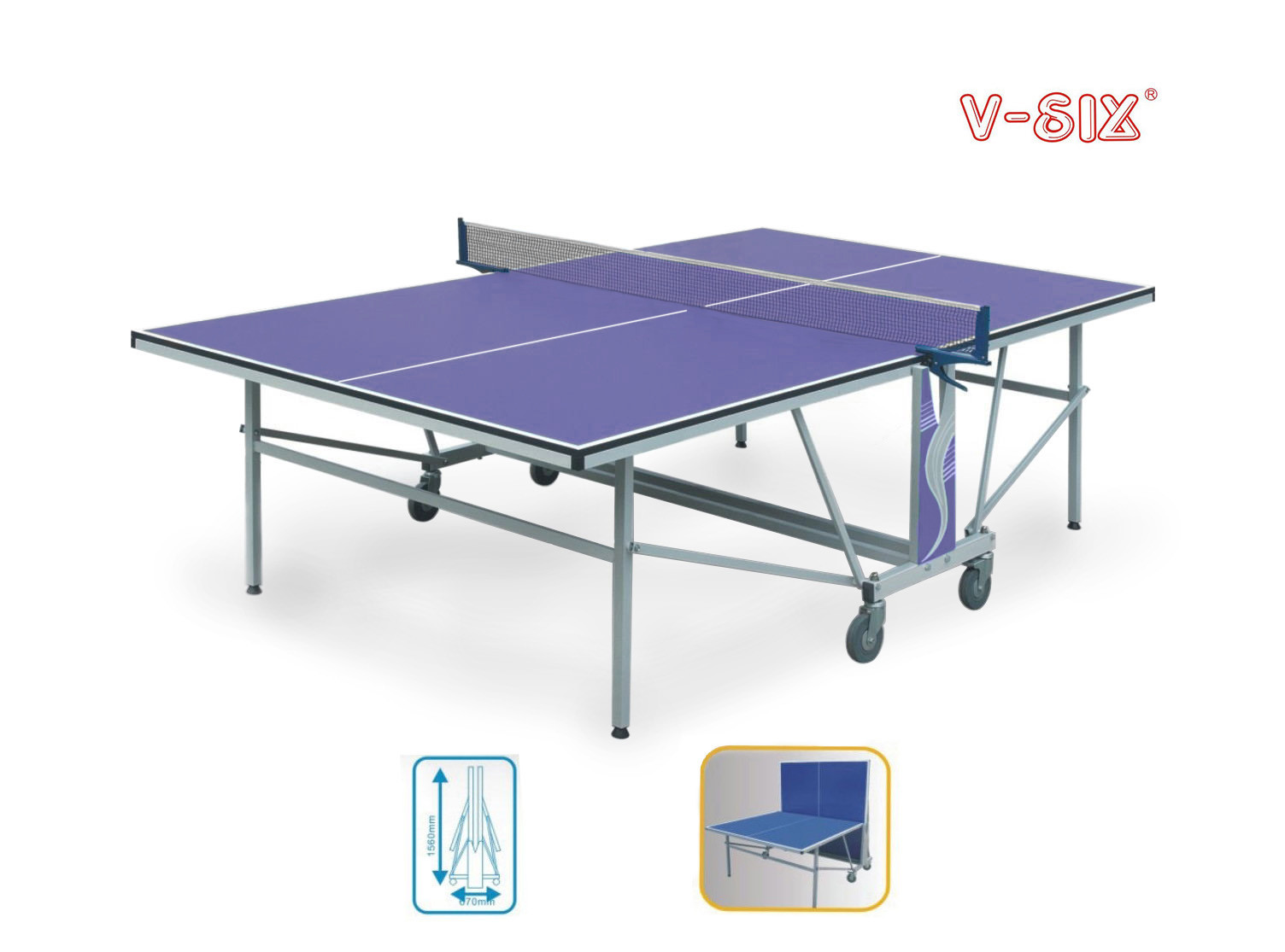 Easy Installation Foldable Table Tennis Table Double Folding For ...