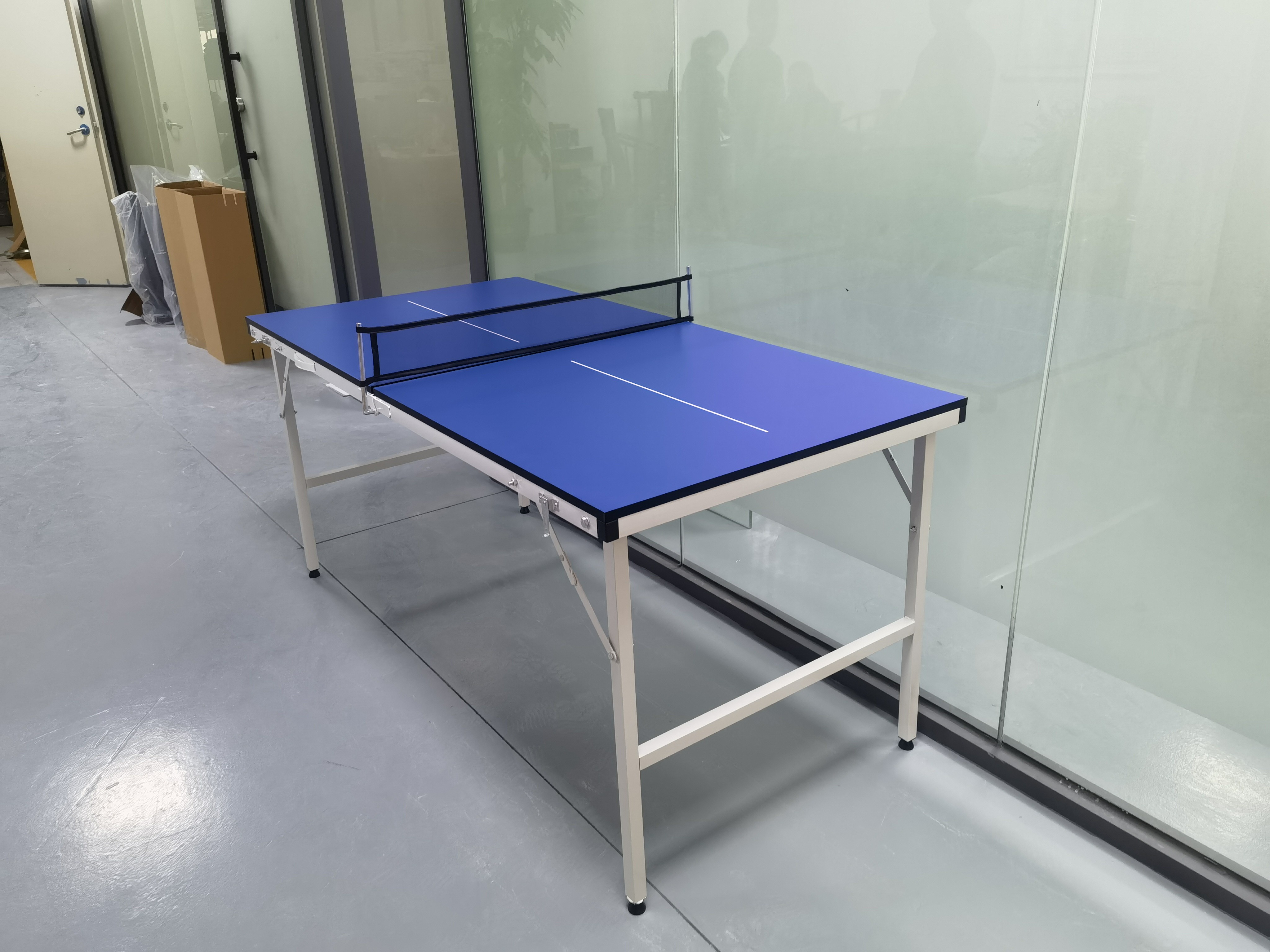 Portable Table Tennis Table Foldable Easy Open Top 15MM With Holder For ...